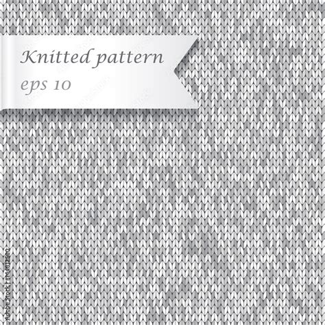 Knitted Texture Seamless Knitted Pattern Realistic Fabric For Background And Wallpaper Stock