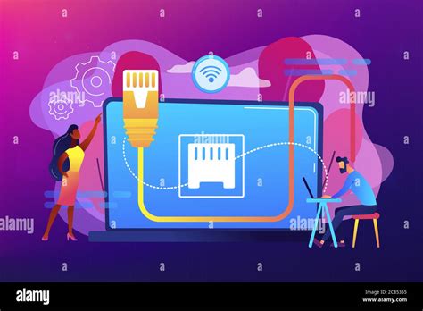 Ethernet Connection Concept Vector Illustration Stock Vector Image