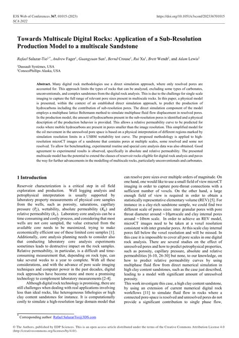Pdf Towards Multiscale Digital Rocks Application Of A Sub Resolution Production Model To A