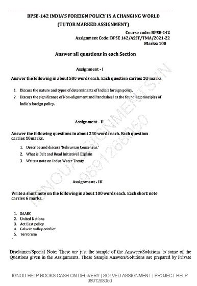 ignou bpse 142 solved assignment 2021 22 english medium ignou solved