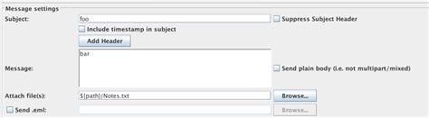 JMeter SMTP Sampler Is It Possible To Use Parameterization With In