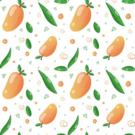 Mango Seamless Pattern Background Vector Endless Texture 5369963 Vector Art At Vecteezy