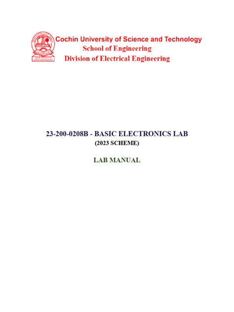Electronics Lab Guide Pdf Rectifier Diode