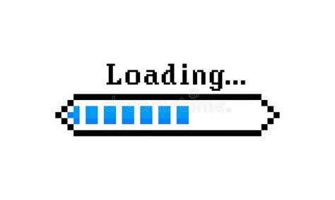 Loading Bar Progress System Software Update And Upgrade Concept Pixel Design Vector