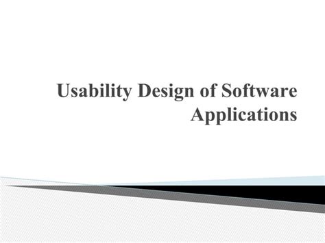 Usability Design Of Software Application Pptx