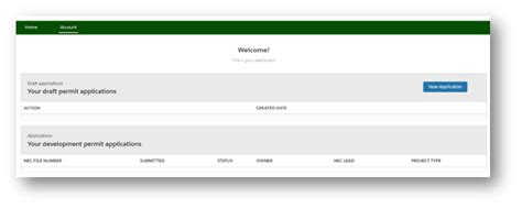 NEC Information System Support Guide Development Permit Application Portal User