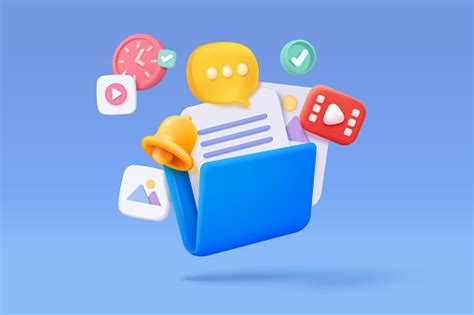 관리 멀티미디어 파일을위한 3d 폴더 및 종이 프로젝트 계획 개념에 대한 문서 효율적인 작업 이미지 및 비디오 문서 최소 폴더