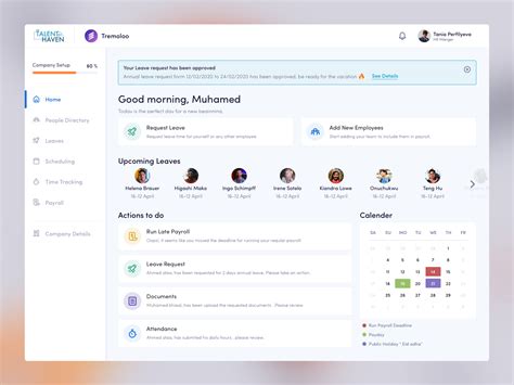 HR Management System Dashboard User Interface By Muhamed Khial For Tremoloo On Dribbble