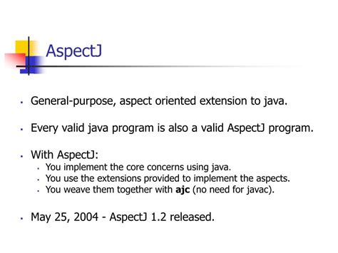Ppt Overview Of Aspectj Powerpoint Presentation Free Download Id