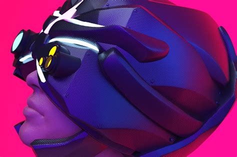 미래 지향적 인 헬멧에서 공상 과학 사이버 펑크 여성의 3d 렌더링 그림 작업 헬멧에 대한 스톡 사진 및 기타 이미지 작업 헬멧 가상현실 가상현실 시뮬레이터 Istock