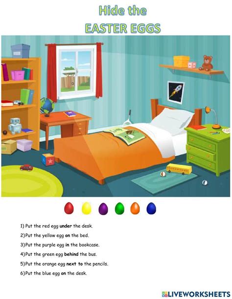 Hide The Easter Free Interactive Worksheets 919212
