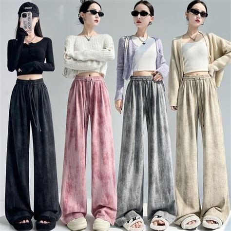 시크온미 여성 밴딩 핀턱 와이드 팬츠 통바지 가을 겨울 신상 핑크 베이지 키큰여자 까지