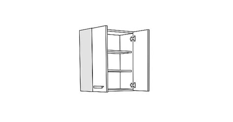 Кухненски шкаф горен с две врати In V60 снежен дъб • Модулна кухня In снежен дъб • Мебели Монема