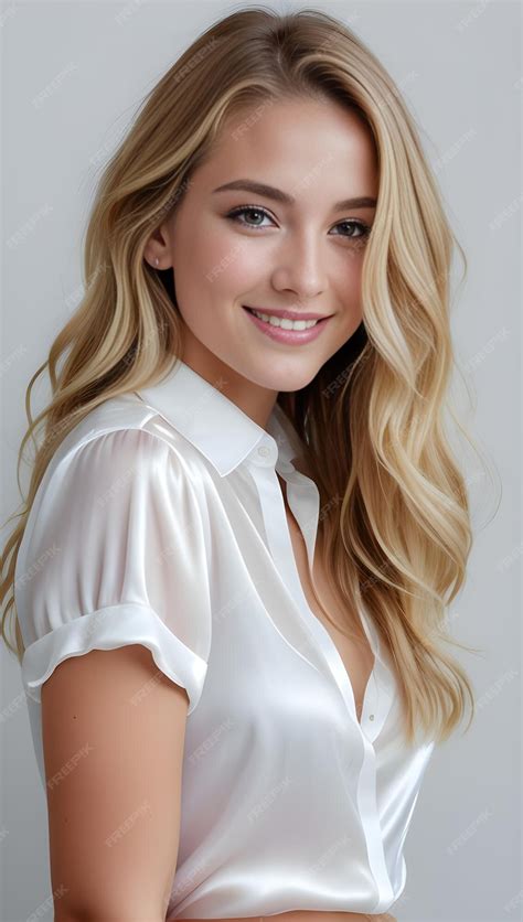 Premium Ai Image Portrait Of A Beautiful Young Blonde Woman In A