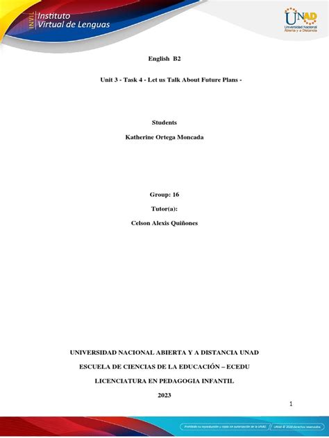 Annex 2 Task 4 Katherine Ortega Pdf Grammatical Tense English