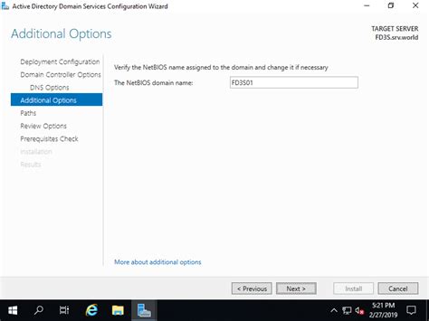 Windows Server 2019 Active Directory Configure Dc Server World