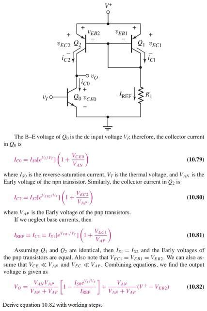 Derive Equation 10 82 With Working Steps
