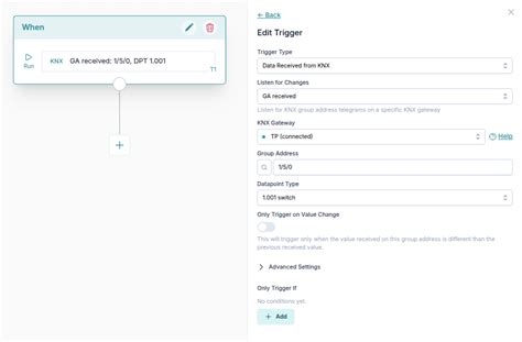 Working With Knx In Automations 1home Server Documentation