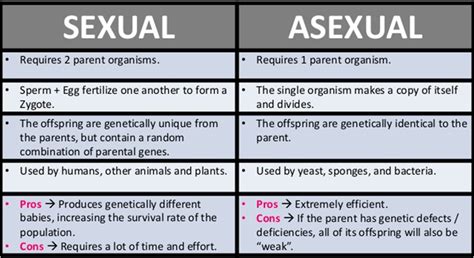 Biology and Geology º ESO Comparison of asexual and sexual reproduction