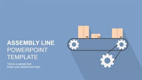 Assembly Line Flat Design Cover Slide For Powerpoint Slidemodel