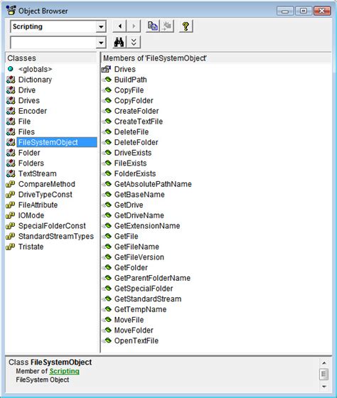 Filesystemobject Vba