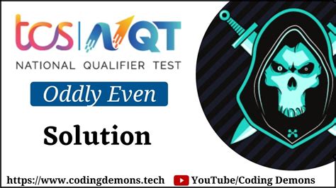 Tcs Nqt Oddly Even Coding Question Solution