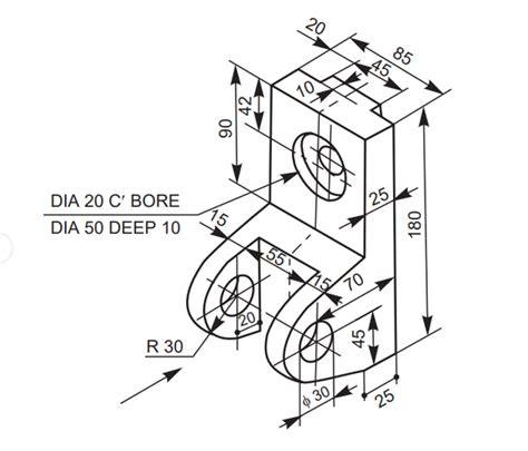 Solved Draw The Figure Below With CATIA Top View And Left Chegg Com