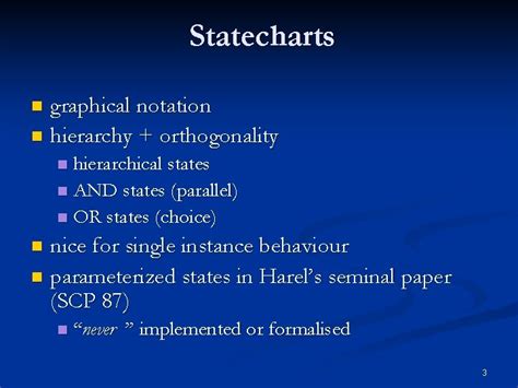 statecharts for the many algebraic state transition diagrams