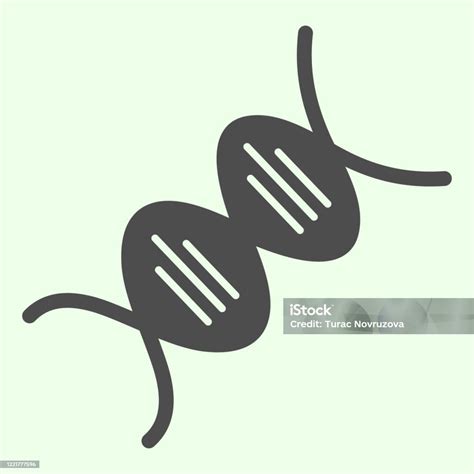 Dnk 분자 고체 아이콘 흰색 배경에 Dna 요소 문말 스타일의 그림의 과학적 구조 모바일 개념 및 웹 디자인에 대한 화학 및