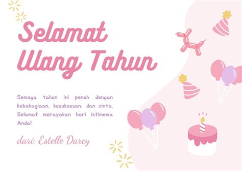 Halaman 3 Contoh Kartu Ulang Tahun Berbagai Tema Canva
