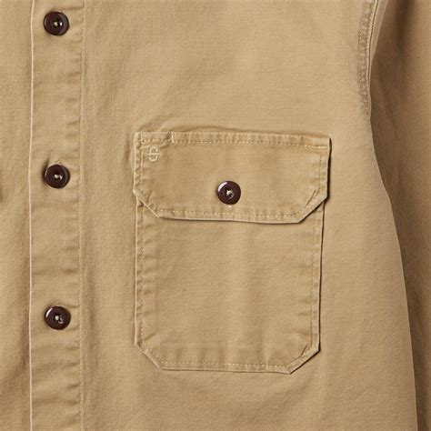 Camel Stretch Canvas Shirt Jacket Stetson