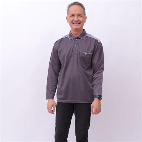 Jual BAJU BAPAK BAPAK LENGAN PANJANG / KAOS KERAH BAPAK BAPAK / KAOS WANGKI LENGAN PANJANG ...