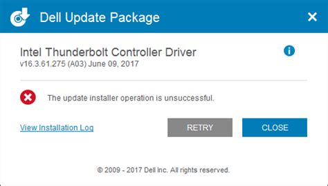 ‎updating Intel Thunderbolt Controller Driver Fails Dell Technologies