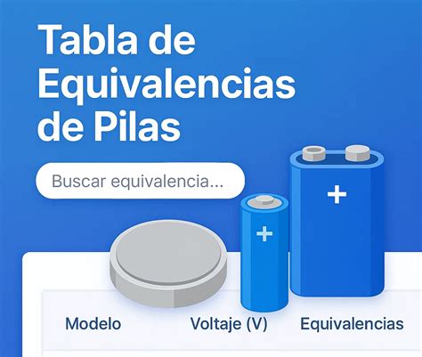 Tabla Definitiva De Equivalencias De Pilas 2025 Pilasexpress