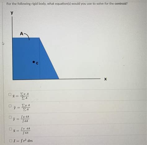 Solved For the following rigid body, what equation(s) would | Chegg.com