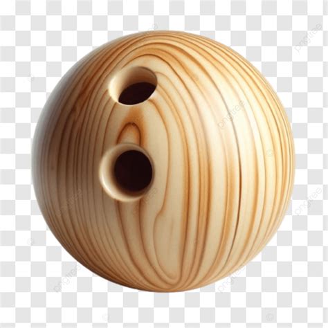 플레이 중에 잡을 수 있는 세 개의 뚜렷한 구멍이 있는 나무 볼링 공의 클로즈업 세 개의 뚜렷한 구멍이 있는 나무 볼링 공의 클로즈업 플레이 중 잡기 위한 플레이 중에