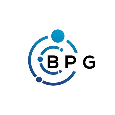 Bpg Letter Logo Design On White Background Bpg Creative Initials