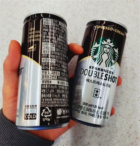 스타벅스 더블샷 에스프레소크림 캔커피 후기 칼로리 영양성분 가격 네이버 블로그