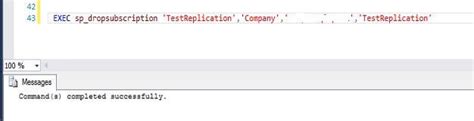 Drop Table From A Published SQL Server Database
