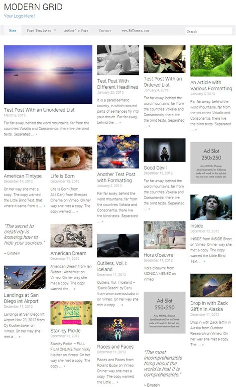 Modern Grid WordPress Theme MeThemes
