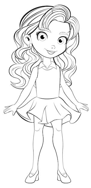 8 Year Old Girl Coloring Page Images Free Download On Freepik