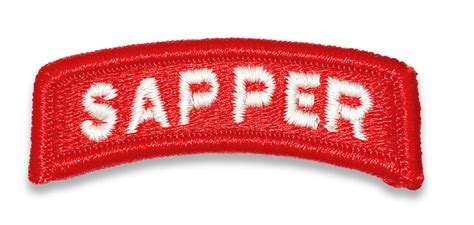 Sapper Red And White Tab Insignia Depot