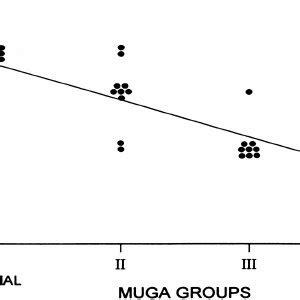 Correlation Between The MUGA Grouping X Axis And The O 2 P C Score