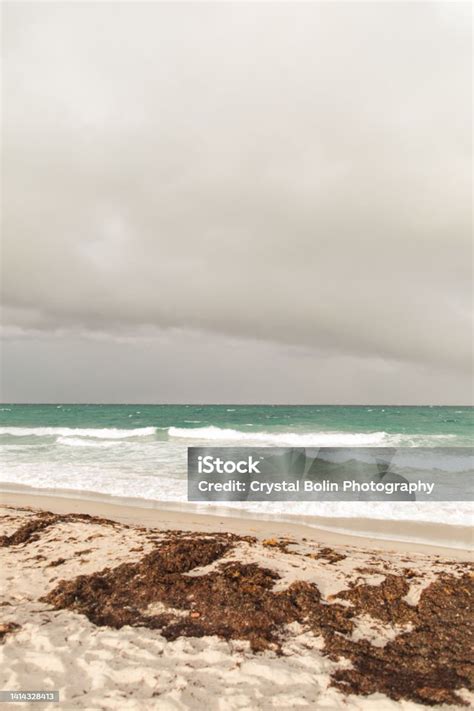 2022년 8월 플로리다 싱어 아일랜드에서 폭풍우가 몰아치는 동안 일몰 때 해변 해안선을 따라 솟아오르는 청록빛 바다 파도 0명에 대한 스톡 사진 및 기타 이미지 Istock
