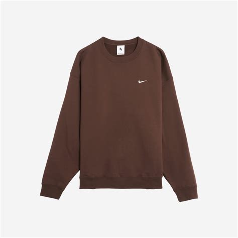 나이키 솔로 스우시 플리스 크루 바로크 브라운 아시아 Nike Kream