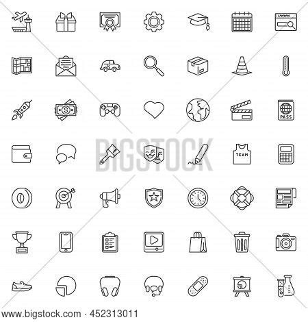 Basic Ui Line Icons Vector Photo Free Trial Bigstock