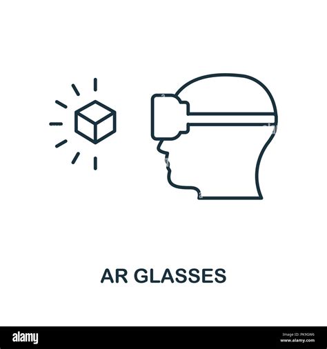 Augmented Reality Glasses Icon Monochrome Style Design From Visual Device Collection Ui Pixel