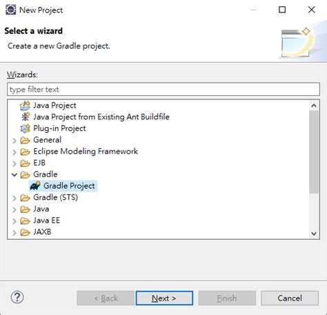 如何讓 Eclipse 內使用 Gradle 取得 Gradle 支援