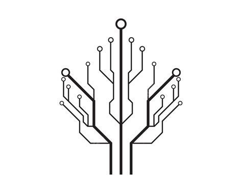Circuit Logo Template Vector Icon Illustration Backdrop Processor