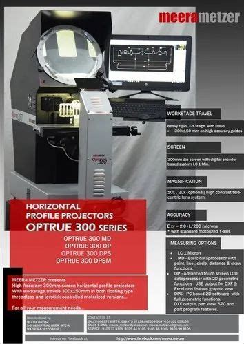 Meera Metzer Stainless Steel Profile Projector Horizontal Model Optrue 300 And 400 At Rs 375000 In